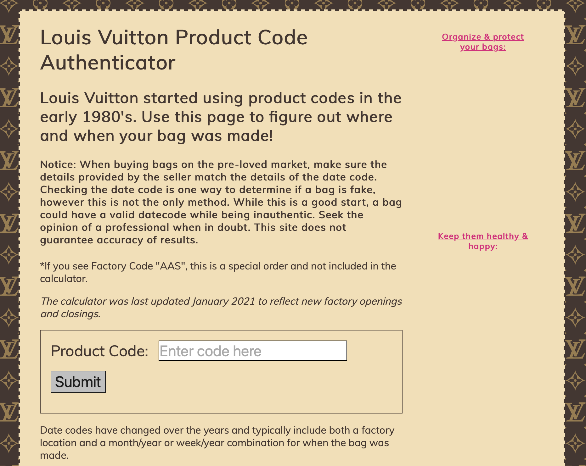 The Louis Vuitton Date Code Guide | Luxe Du Jour blog
